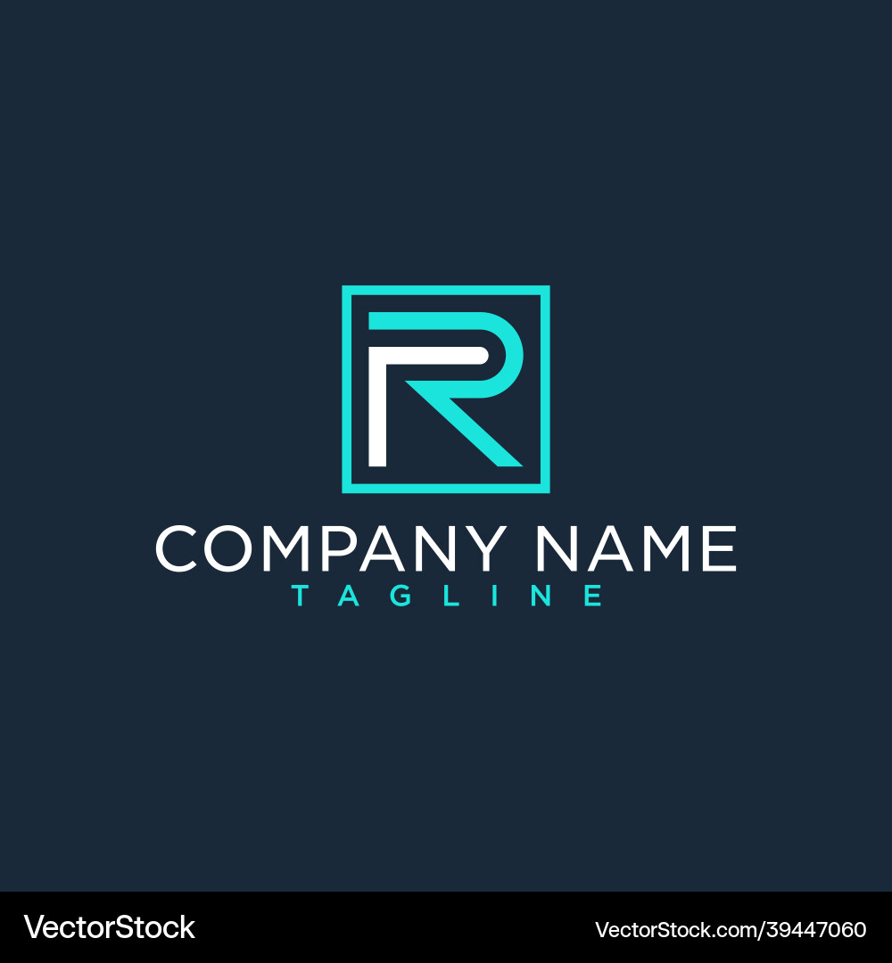 R rr Initial Logo Luxus Design Inspiration Vektorbild