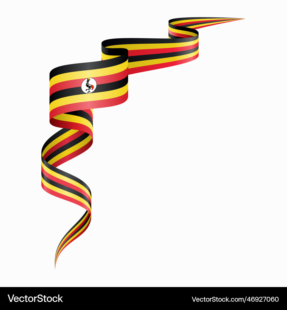Ugandan flag wavy abstract background Royalty Free Vector