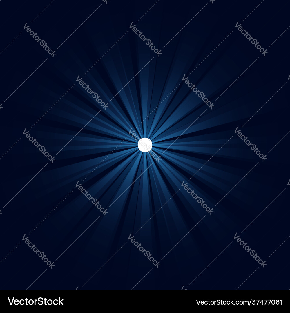Abstract blue radial space tunnel into hyperspace Vector Image