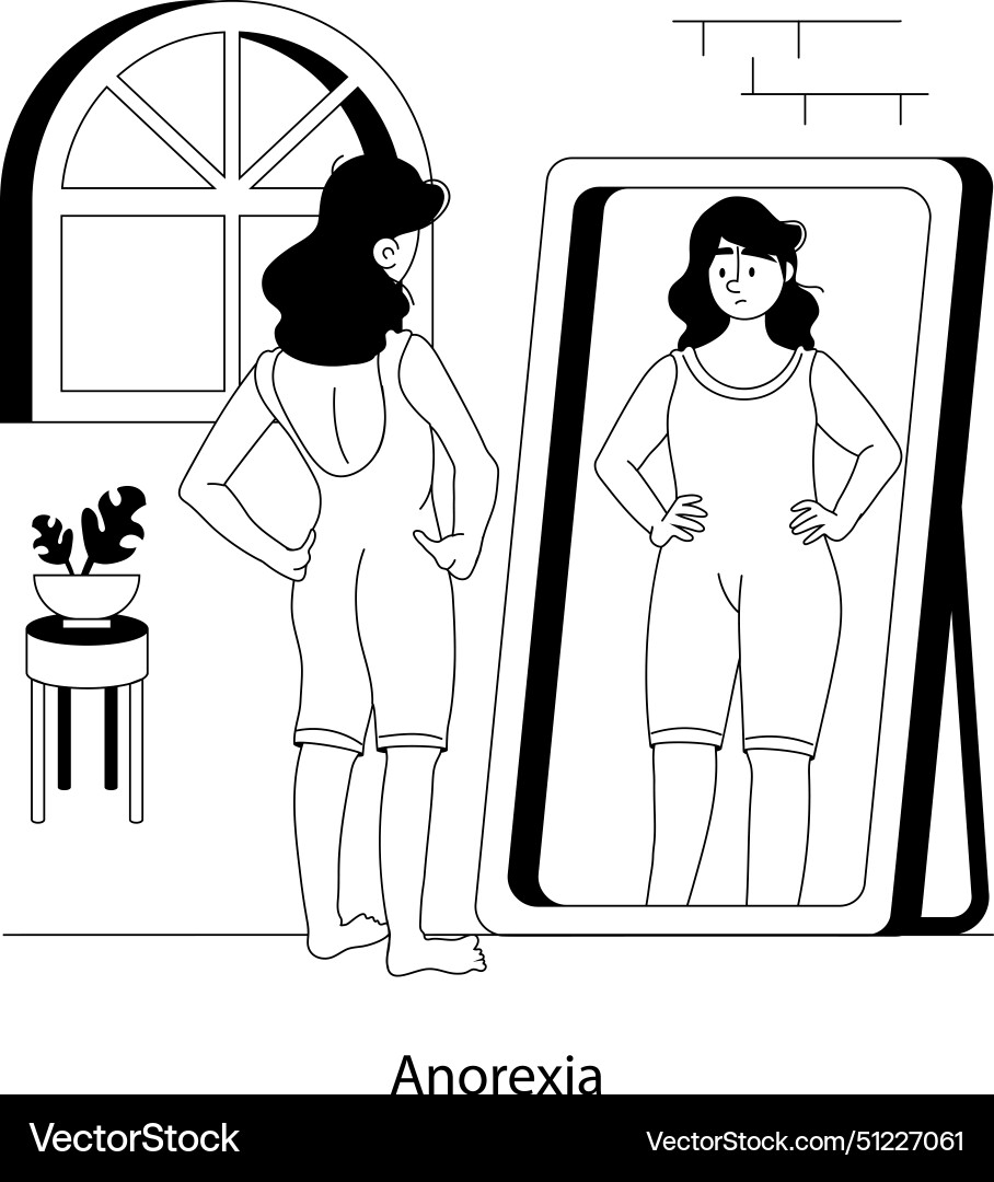 Anorexia Royalty Free Vector Image - VectorStock