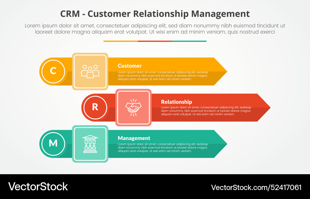 Crm customer relationship management infographic Vector Image