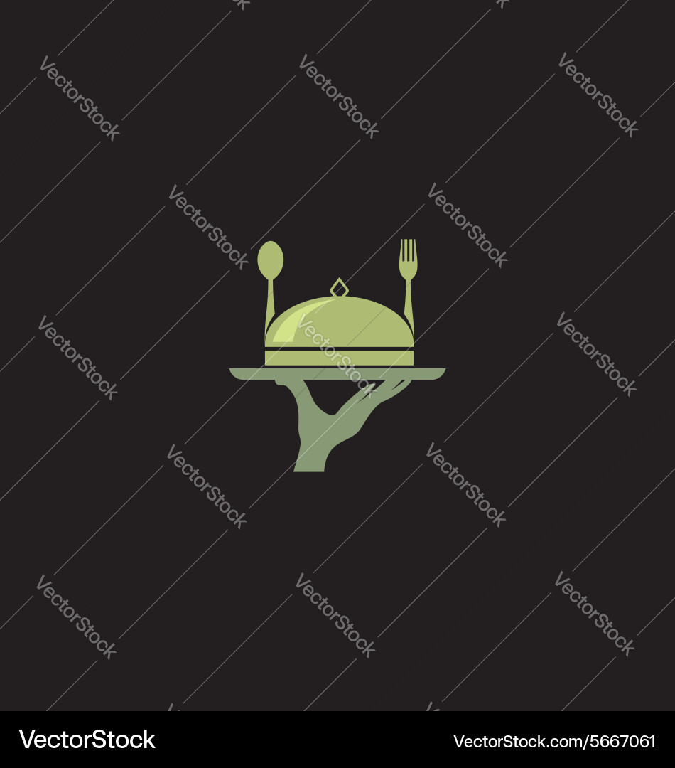 Food restaurant serve quality logo Royalty Free Vector Image