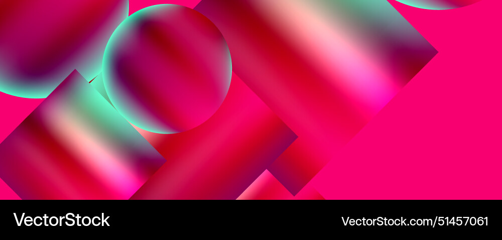 Neon color abstract geometric shapes background Vector Image