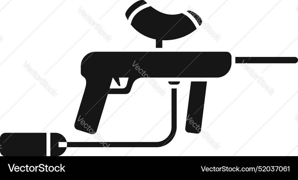 Paintball gun with compressed air tank Royalty Free Vector