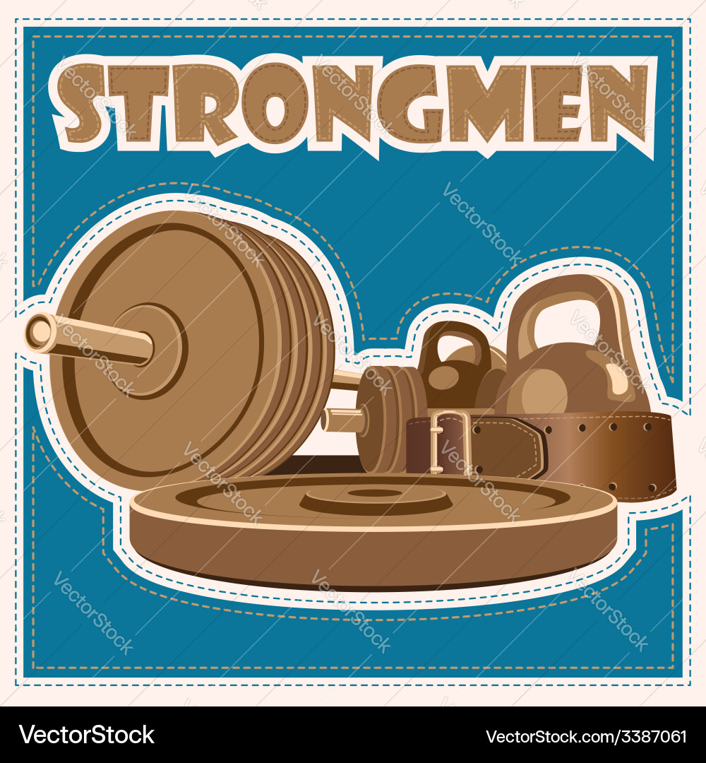 Strongman jeans Royalty Free Vector Image - VectorStock