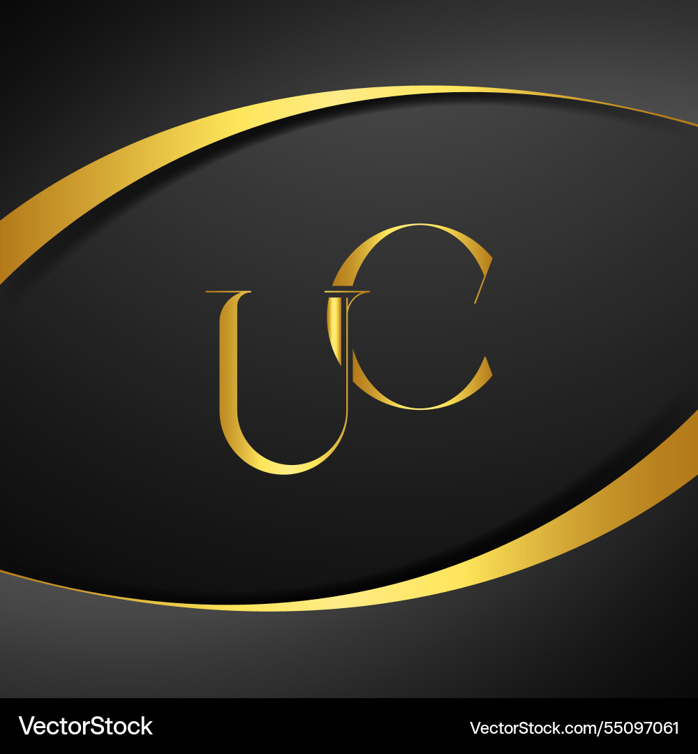 Uc luxury letter logo Royalty Free Vector Image