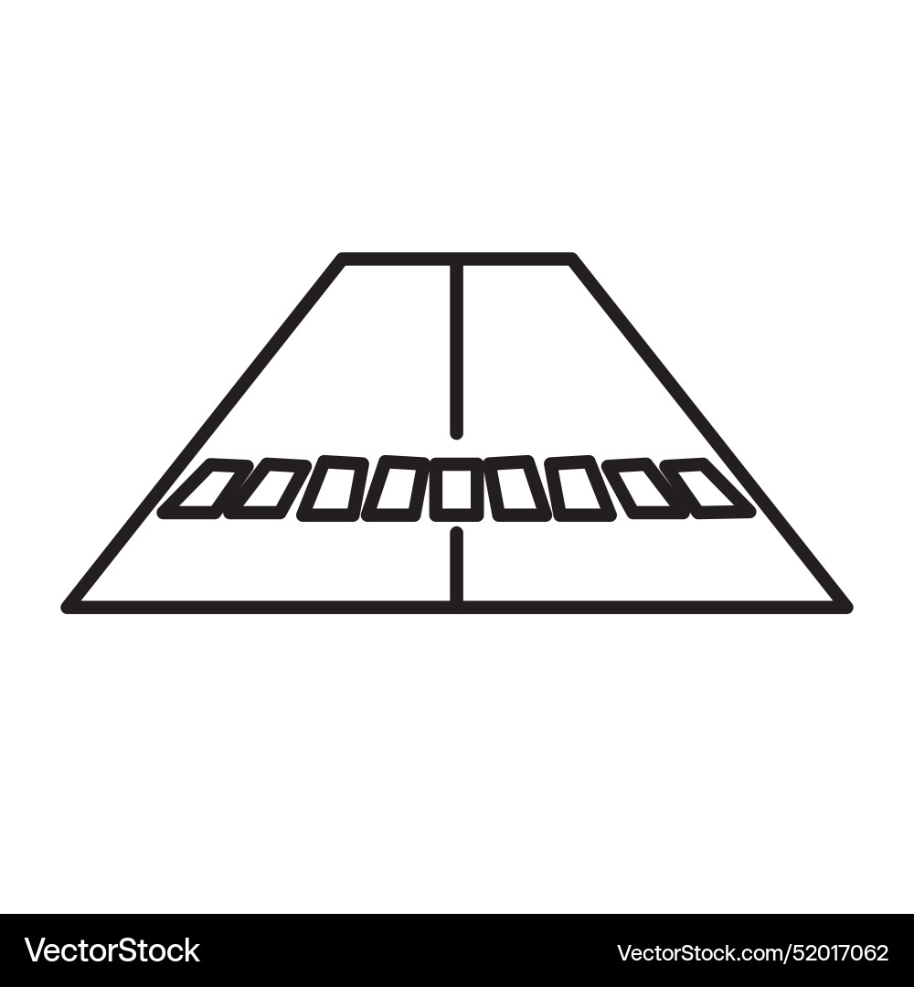 Crosswalk icon black line art Royalty Free Vector Image