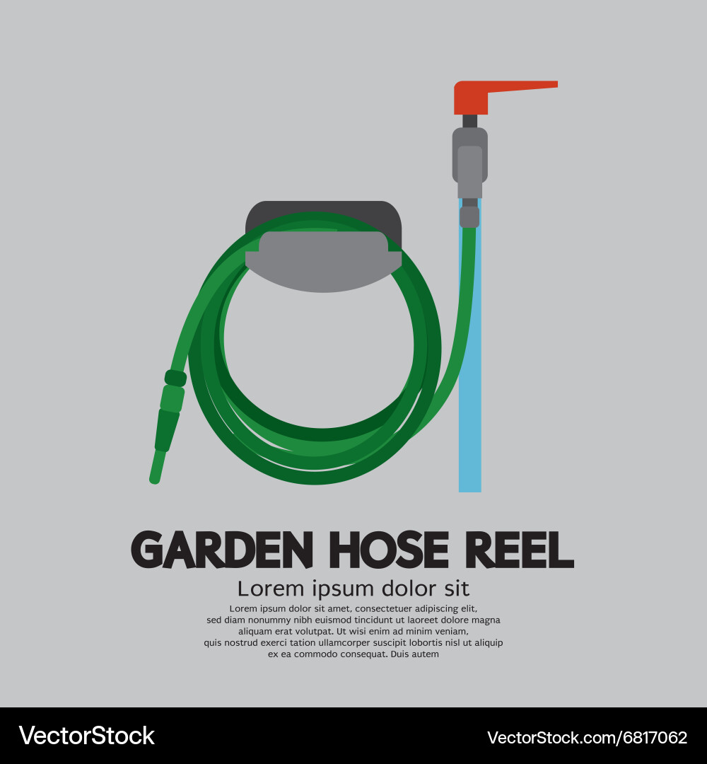Garden hose reel Royalty Free Vector Image - VectorStock
