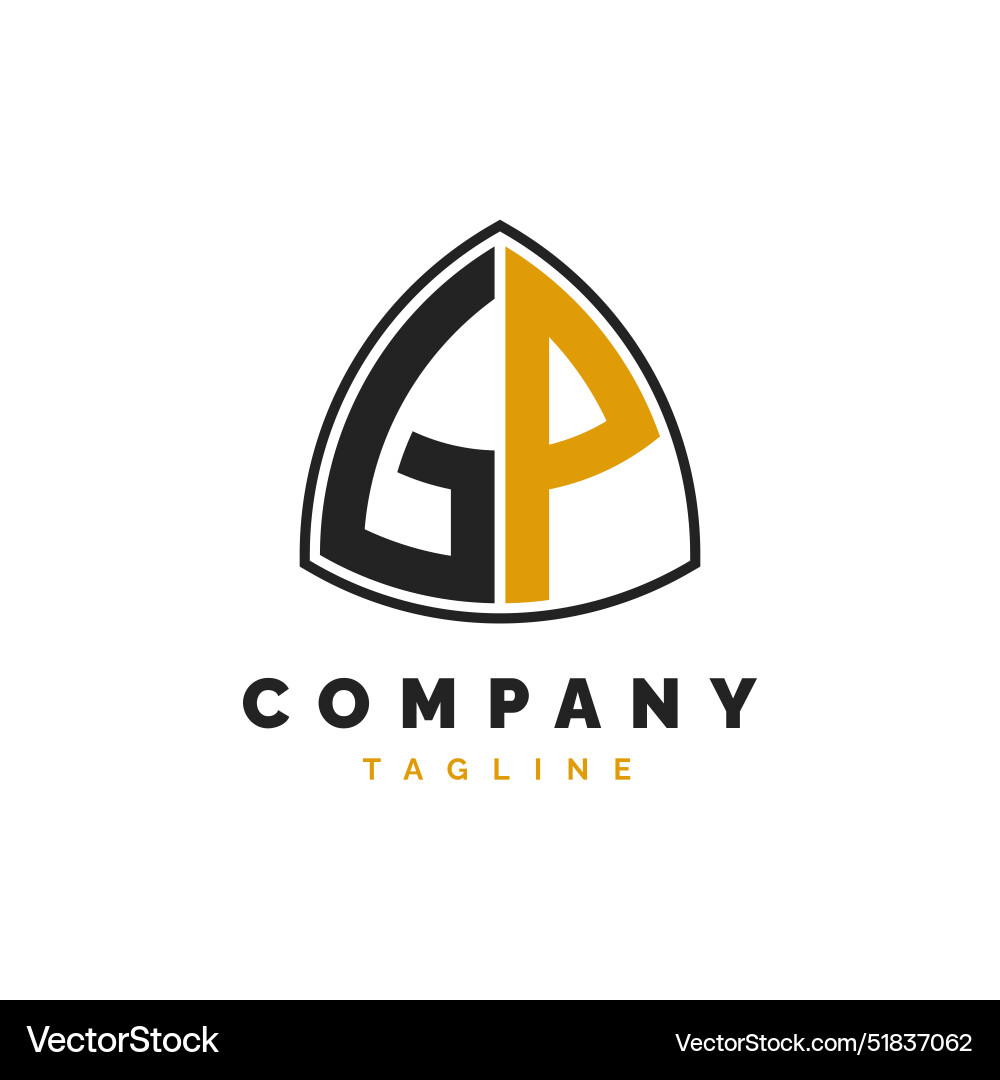 Initial letter gp logo design alphabet Royalty Free Vector