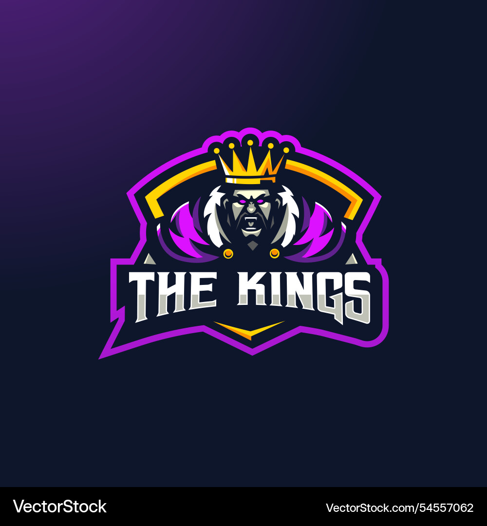 Kings mascot logo Royalty Free Vector Image - VectorStock