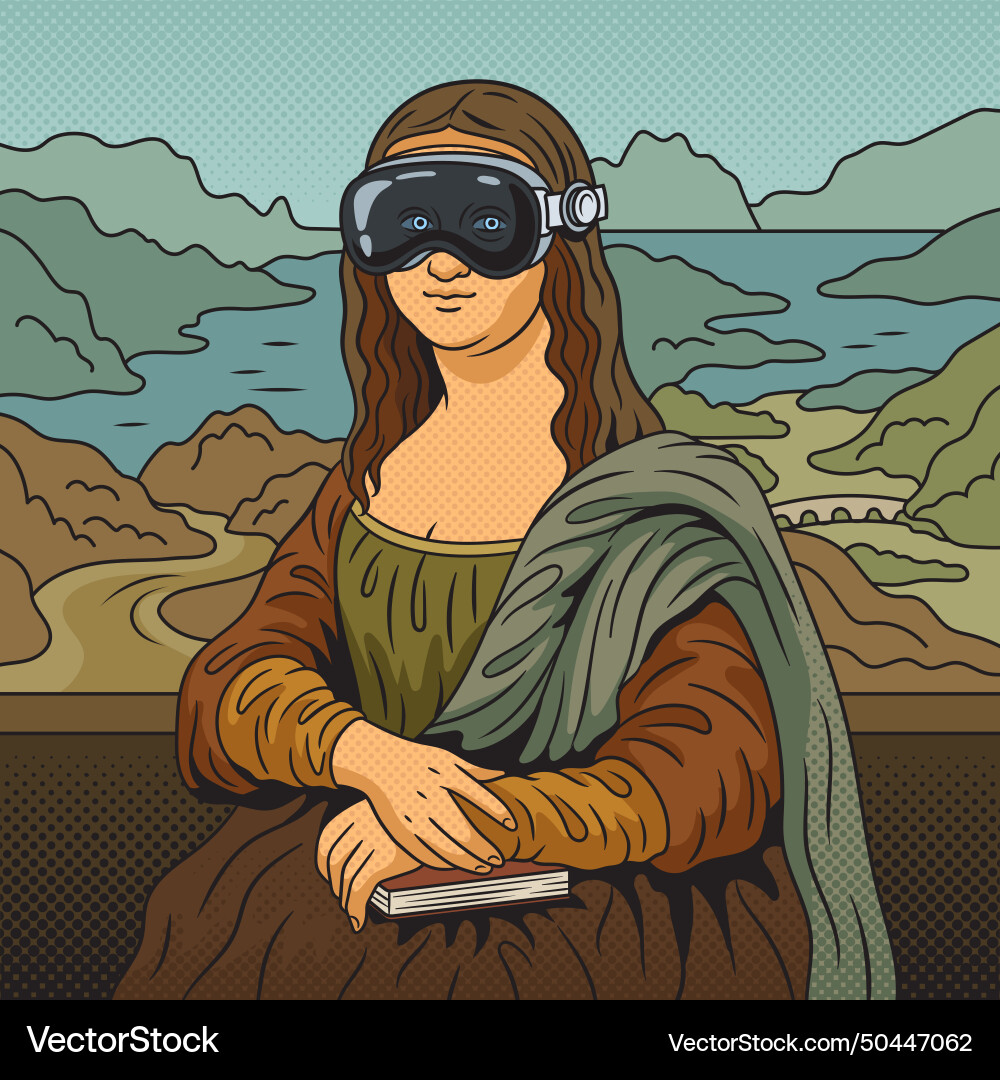 Mona Lisa Cartoon Vector Images (63)