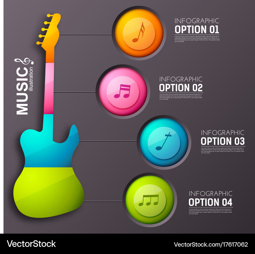 Music design infographic concept Royalty Free Vector Image