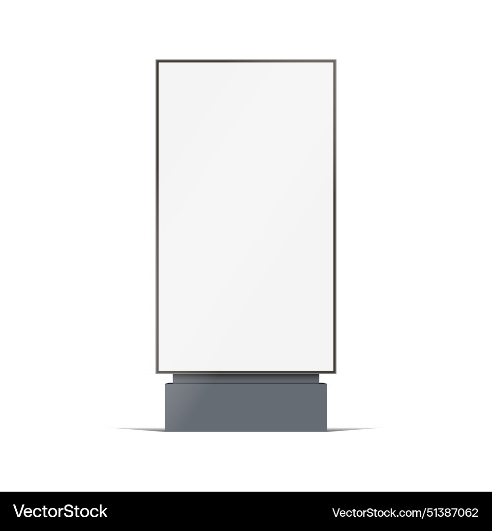 Pylon banner mock up blank billboard isolated Vector Image