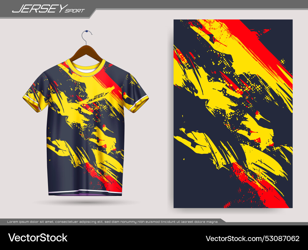 Sports geometric racing jersey design Royalty Free Vector