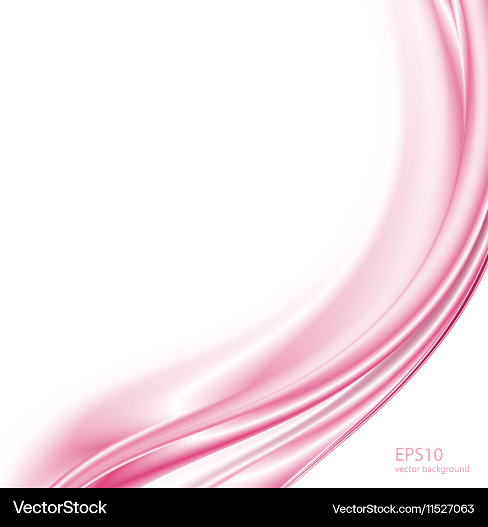 Abstract background pink waves on white Royalty Free Vector