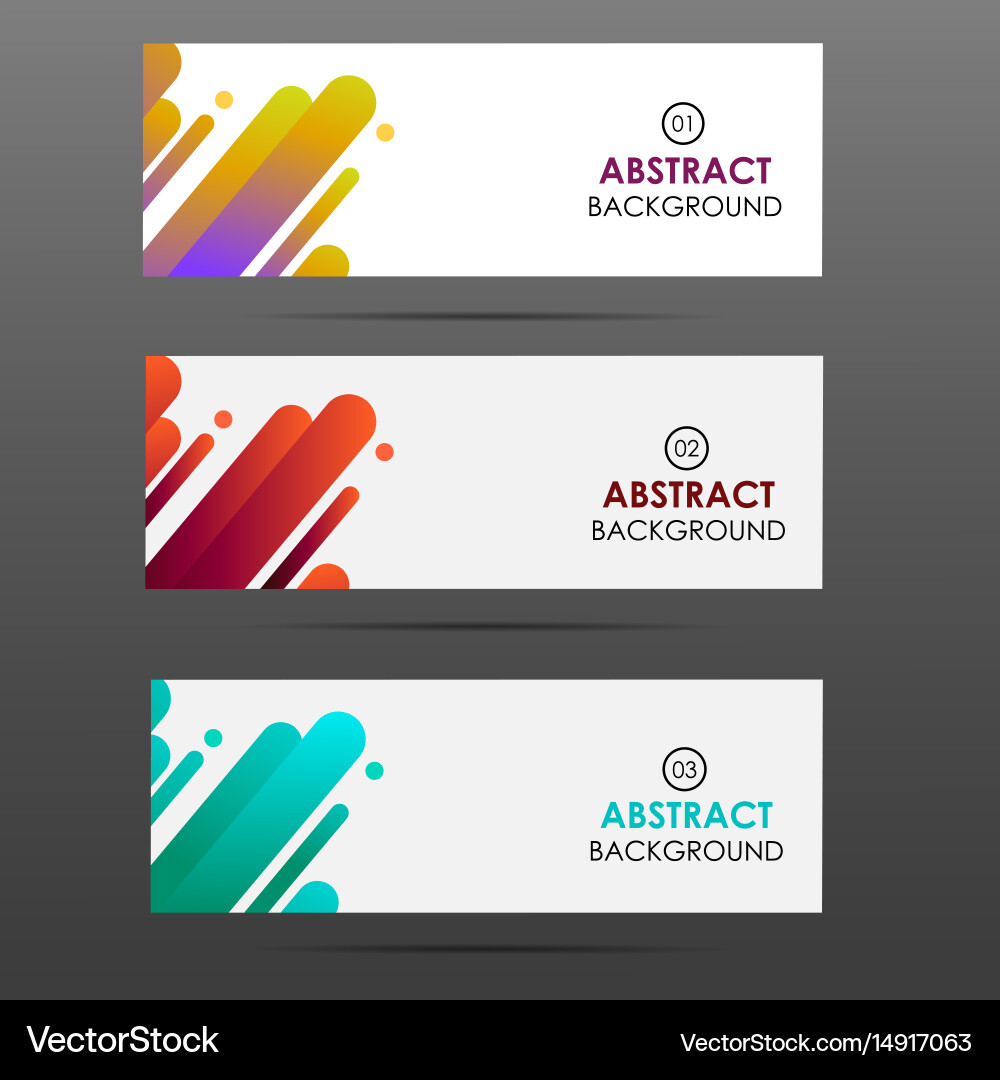 Banner with abstract colorful shapes Royalty Free Vector