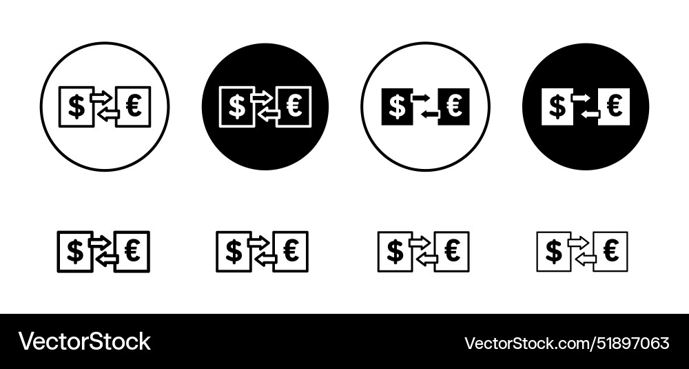 Currency exchange icon depicting money conversion Vector Image