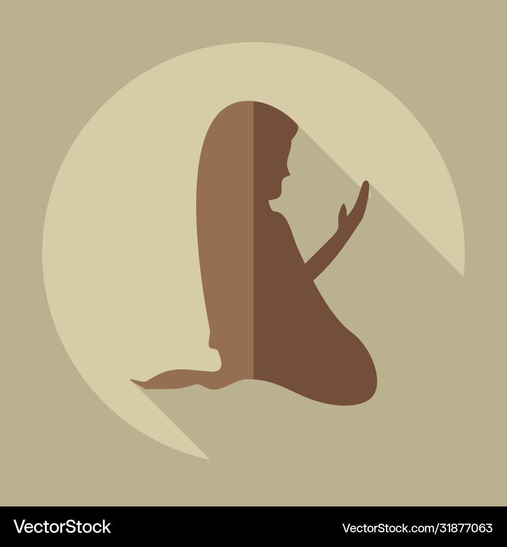 Flat modern design with shadow icons muslim Vector Image