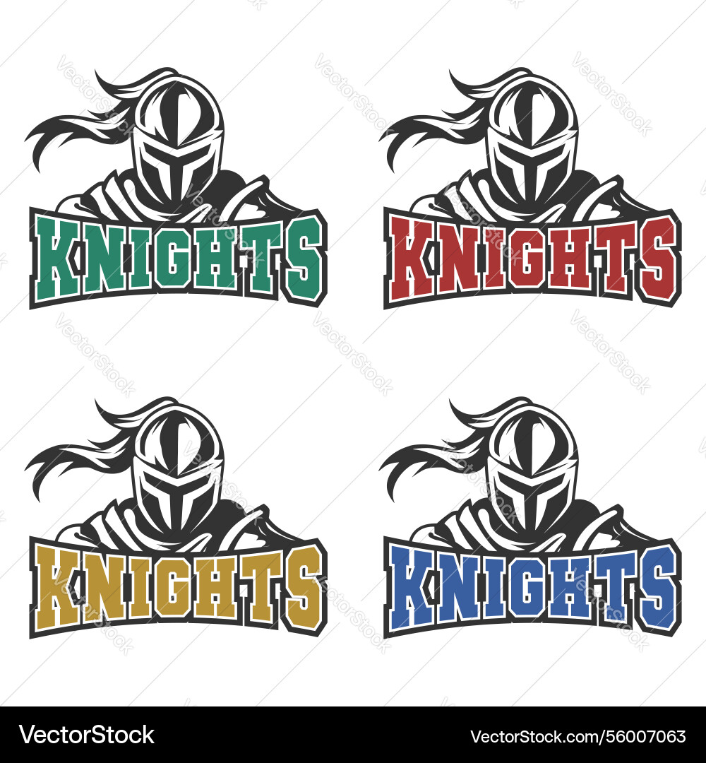 Knights clip art design mascot Royalty Free Vector Image
