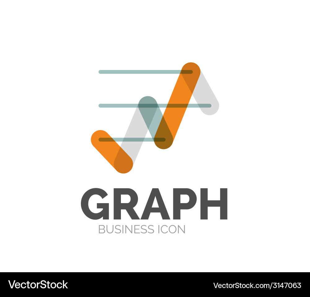 Minimal line design logo Royalty Free Vector Image