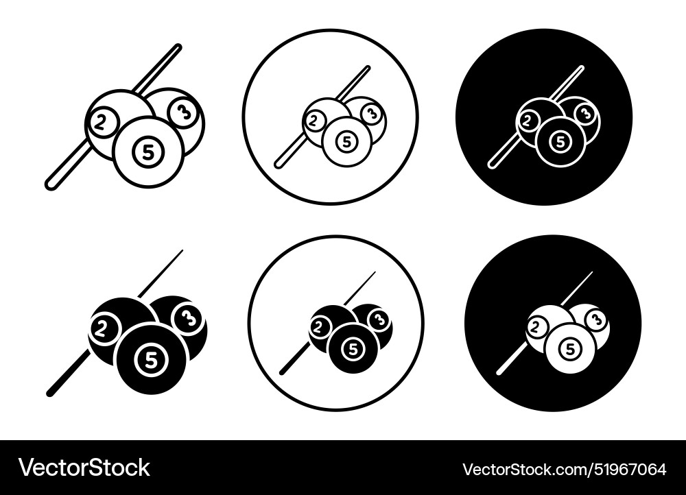 Billiards icon Royalty Free Vector Image - VectorStock