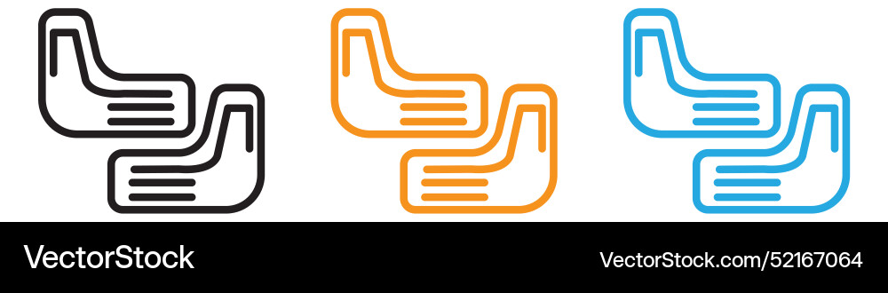 Car mud flap icon logo set collection for web app Vector Image