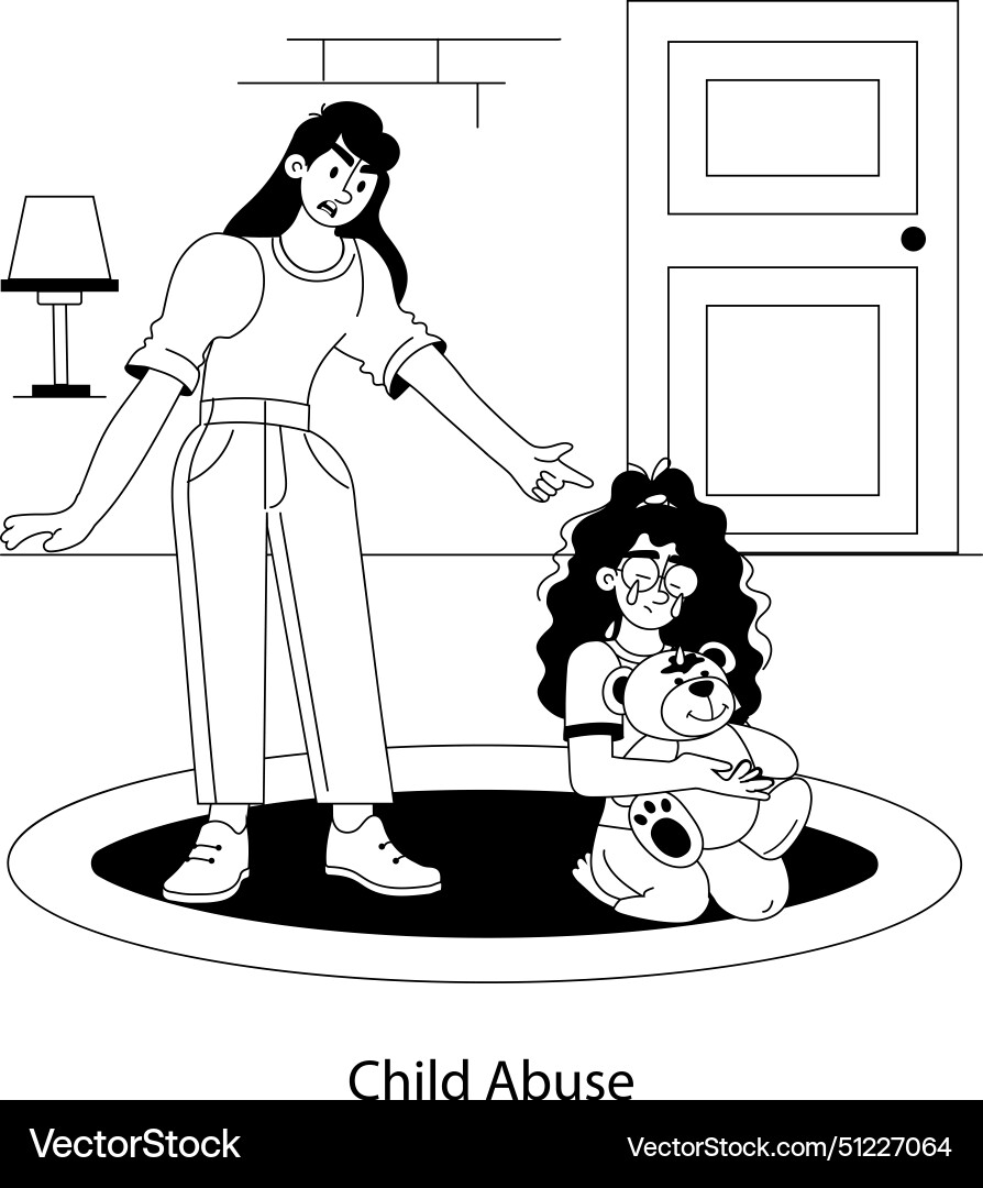 Child abuse Royalty Free Vector Image - VectorStock