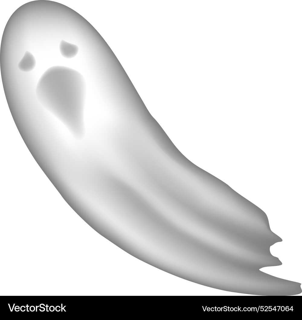 Ghost translucent shadow white creepy face spirit Vector Image