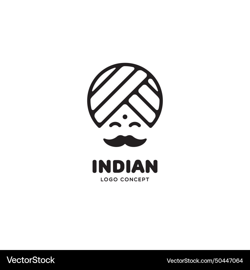 Indian man logo Royalty Free Vector Image - VectorStock