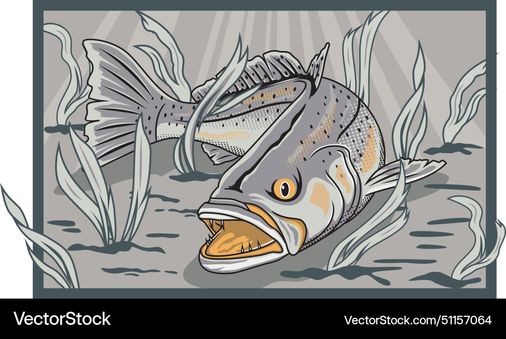 Speckled trout fishing logo imag Royalty Free Vector Image
