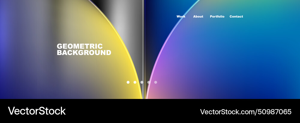 Circle triangle geometric web site page template Vector Image