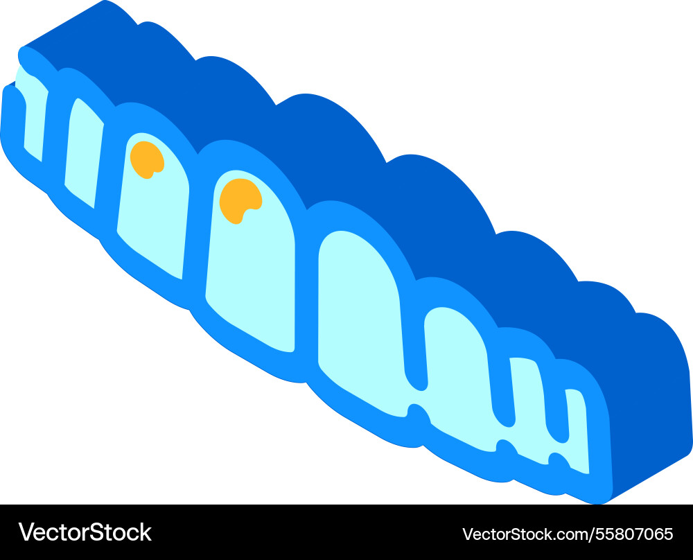 Clear aligners orthodontist isometric icon Vector Image