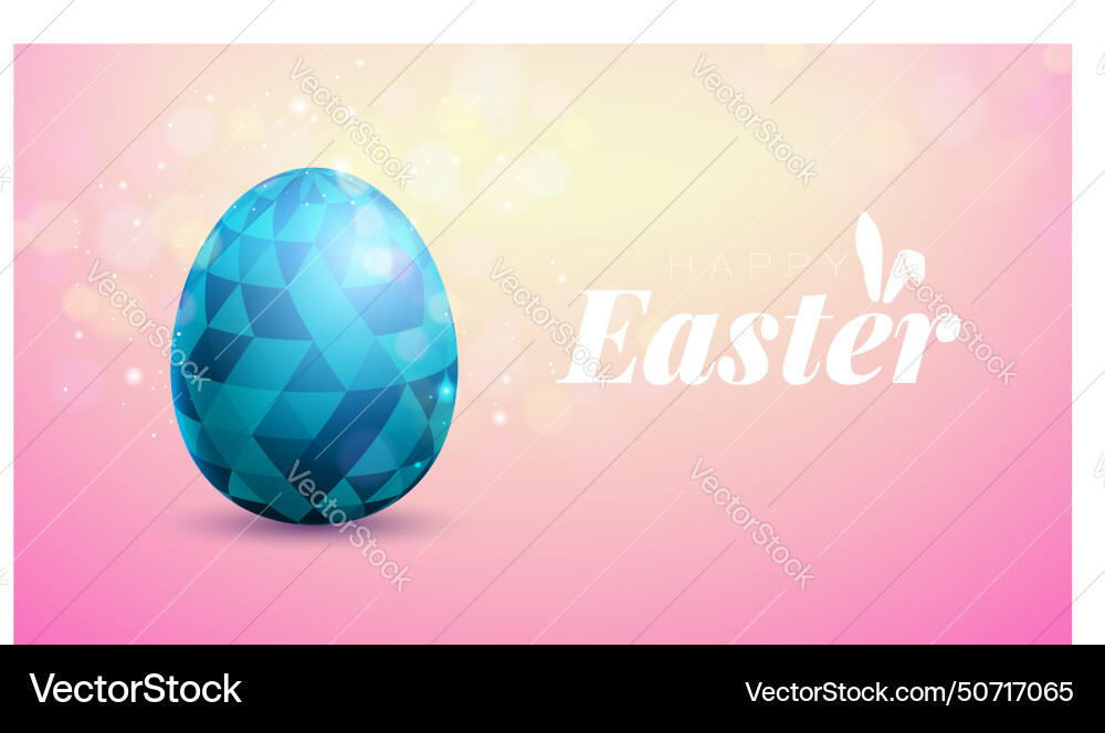 Happy easter holiday banner design with colorful Vector Image