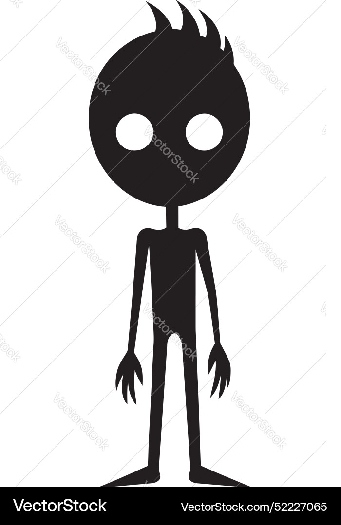 Ink impressions playful doodle stickman logo Vector Image