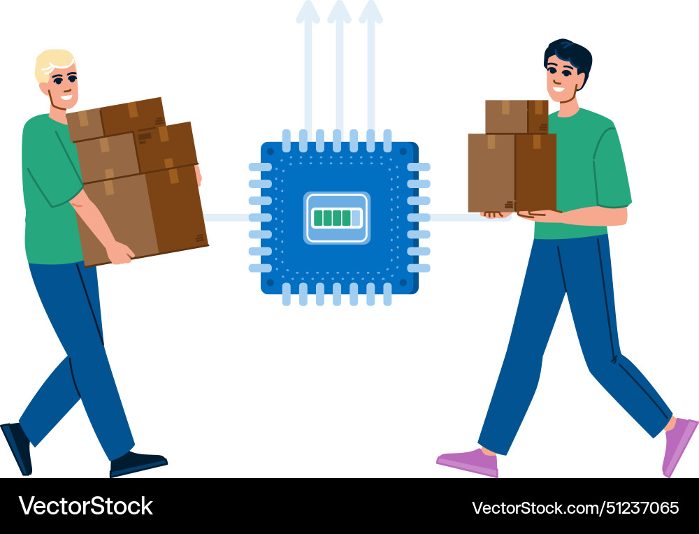 Inventory vendor management Royalty Free Vector Image