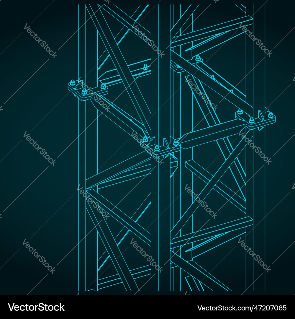 Steel metal frame close up Royalty Free Vector Image
