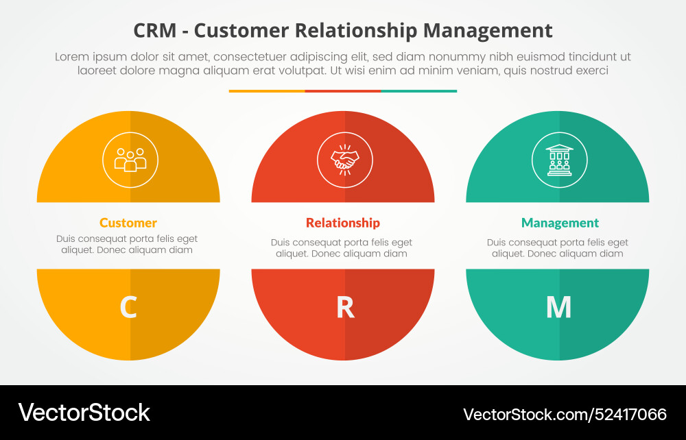 Crm customer relationship management infographic Vector Image