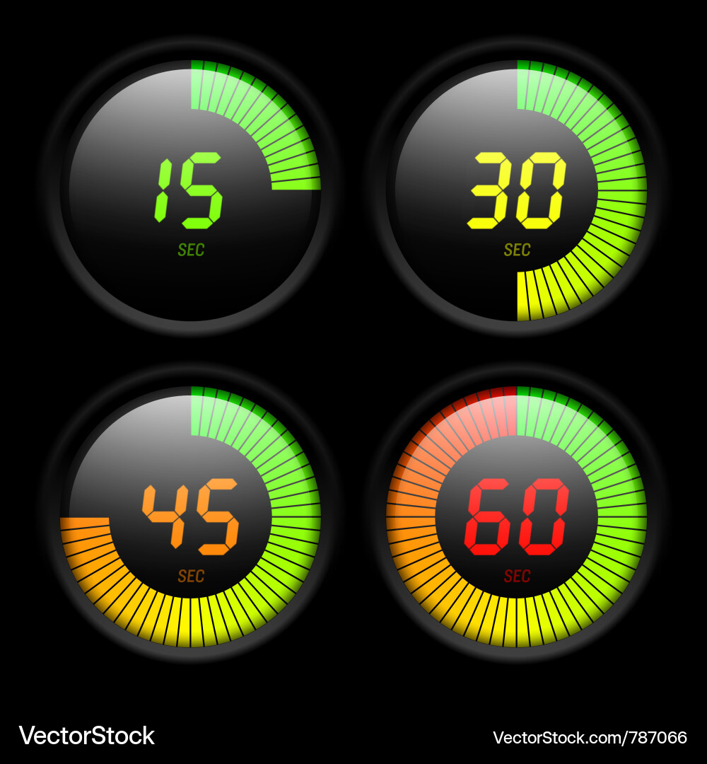 Digital timer Royalty Free Vector Image - VectorStock