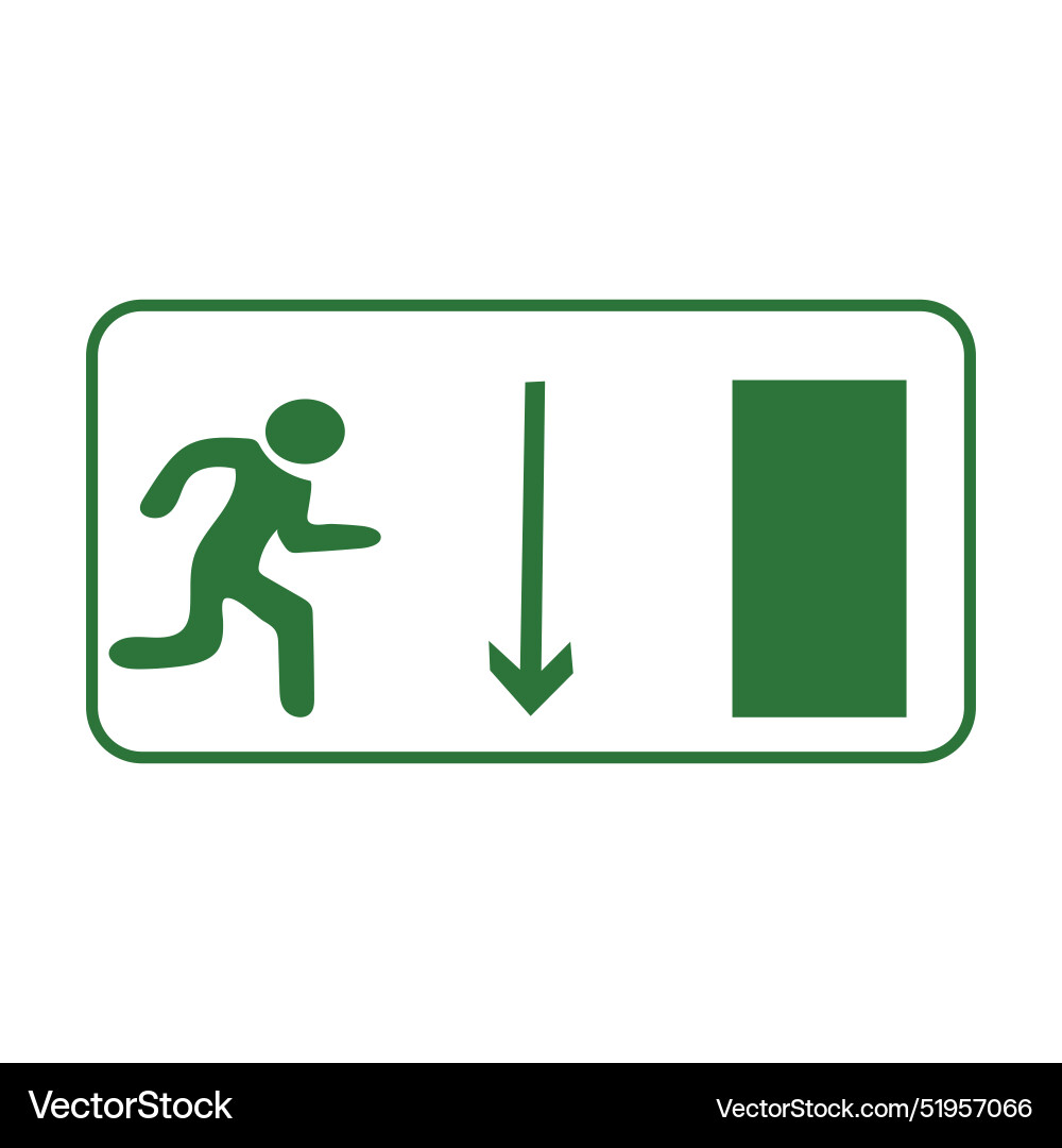 Emergency exit sign set Royalty Free Vector Image