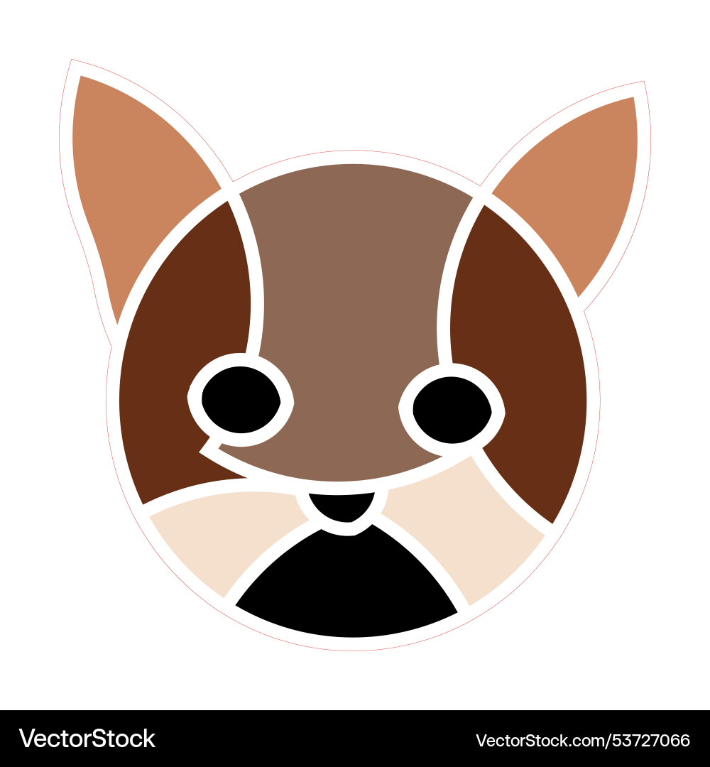 Golden ratio dog logo Royalty Free Vector Image