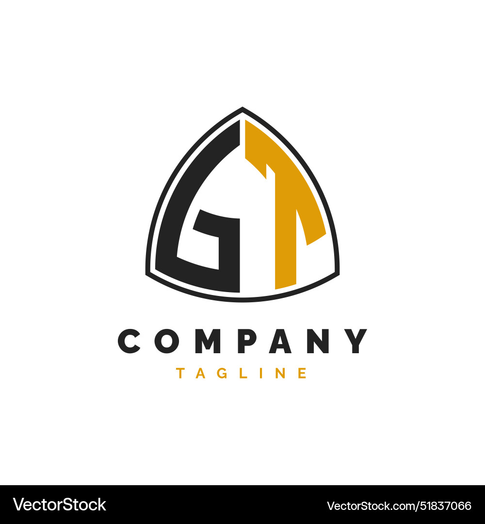 Initial letter gt logo design alphabet Royalty Free Vector