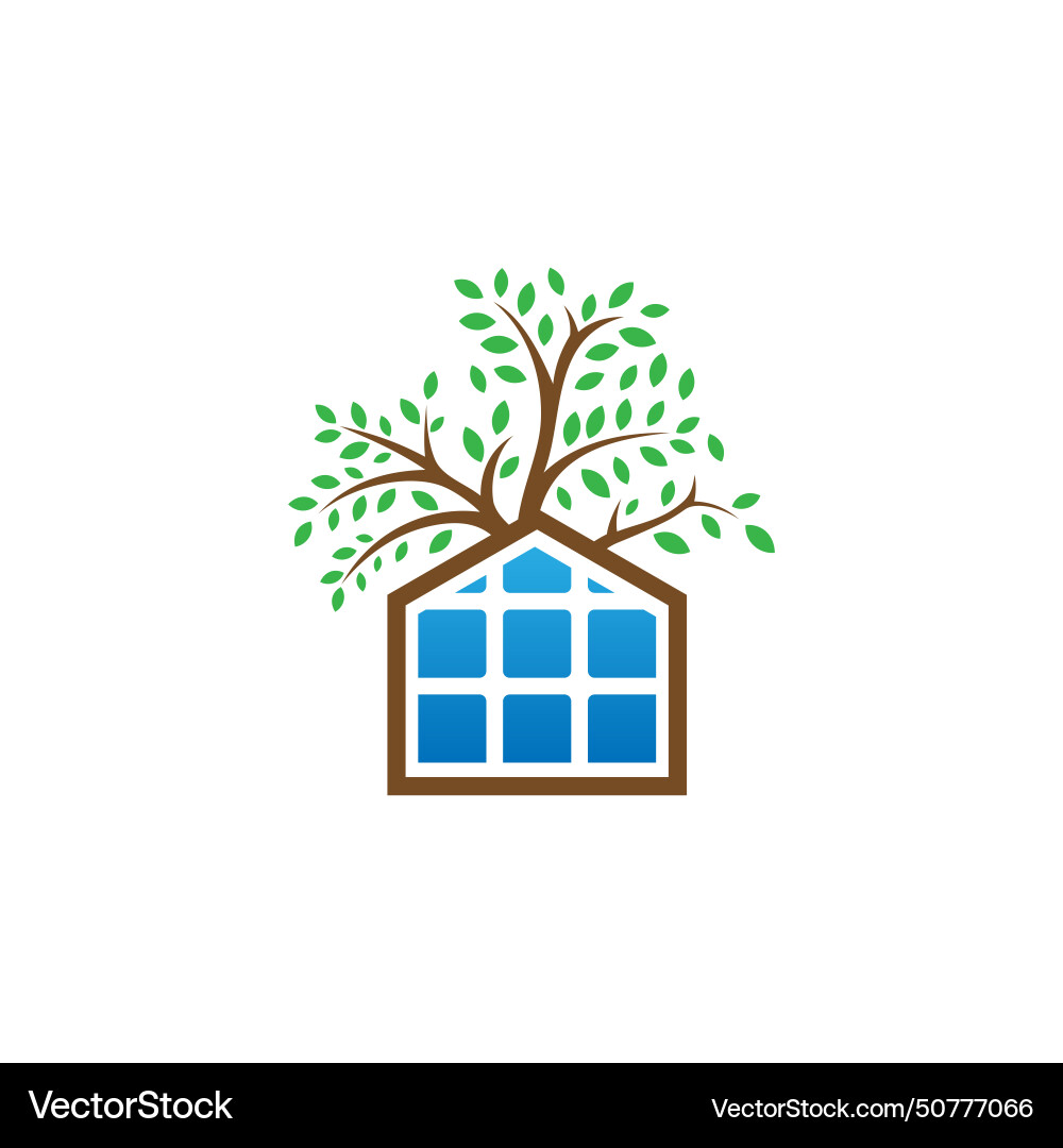 Solar home save energy power and natural Vector Image