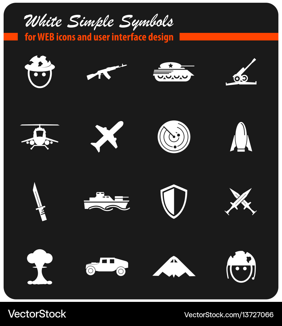 War Symbole Symbol gesetzt Lizenzfreies Vektorbild