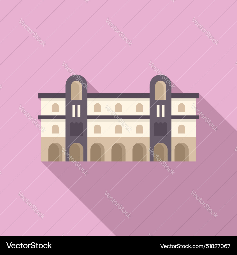 Ancient building with arches representing roman Vector Image