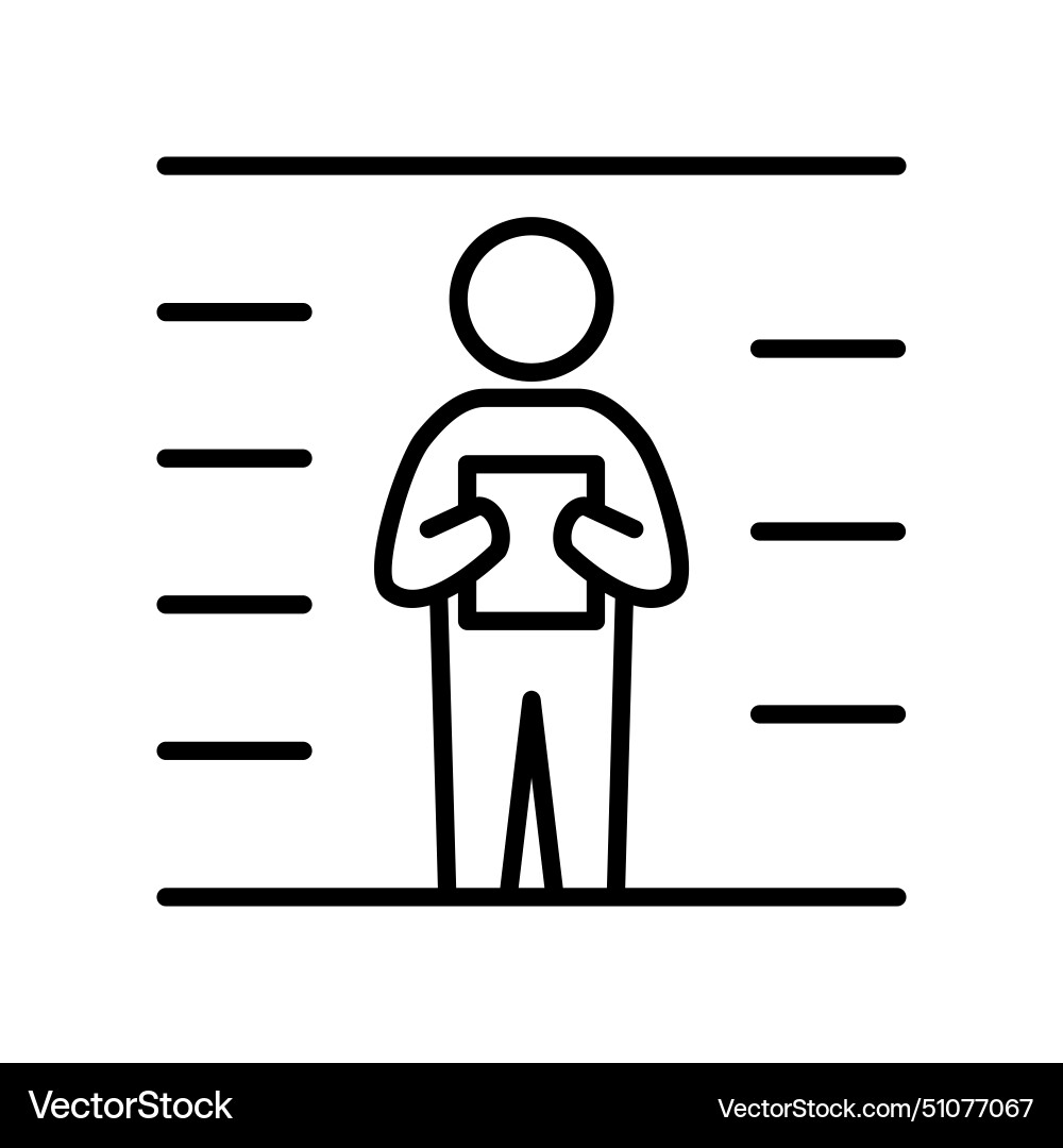 Crime suspects icon - law and justice Royalty Free Vector