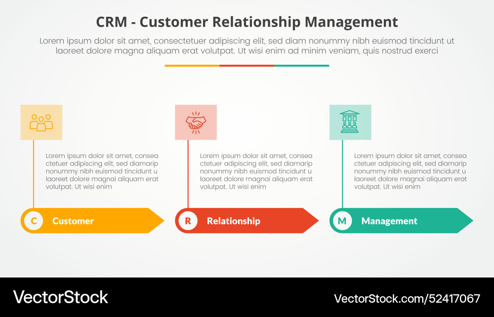 Crm customer relationship management infographic Vector Image