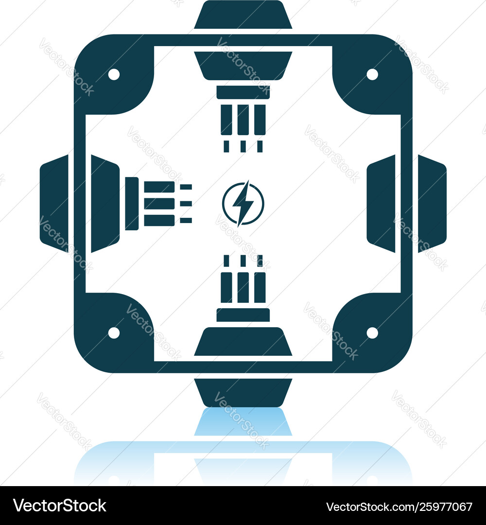 Electrical junction box icon Royalty Free Vector Image