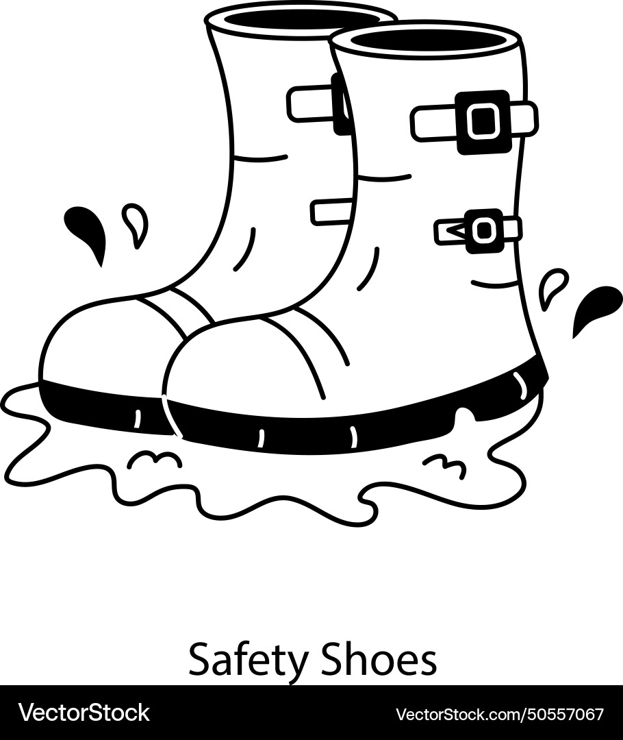 Safety shoes Royalty Free Vector Image - VectorStock