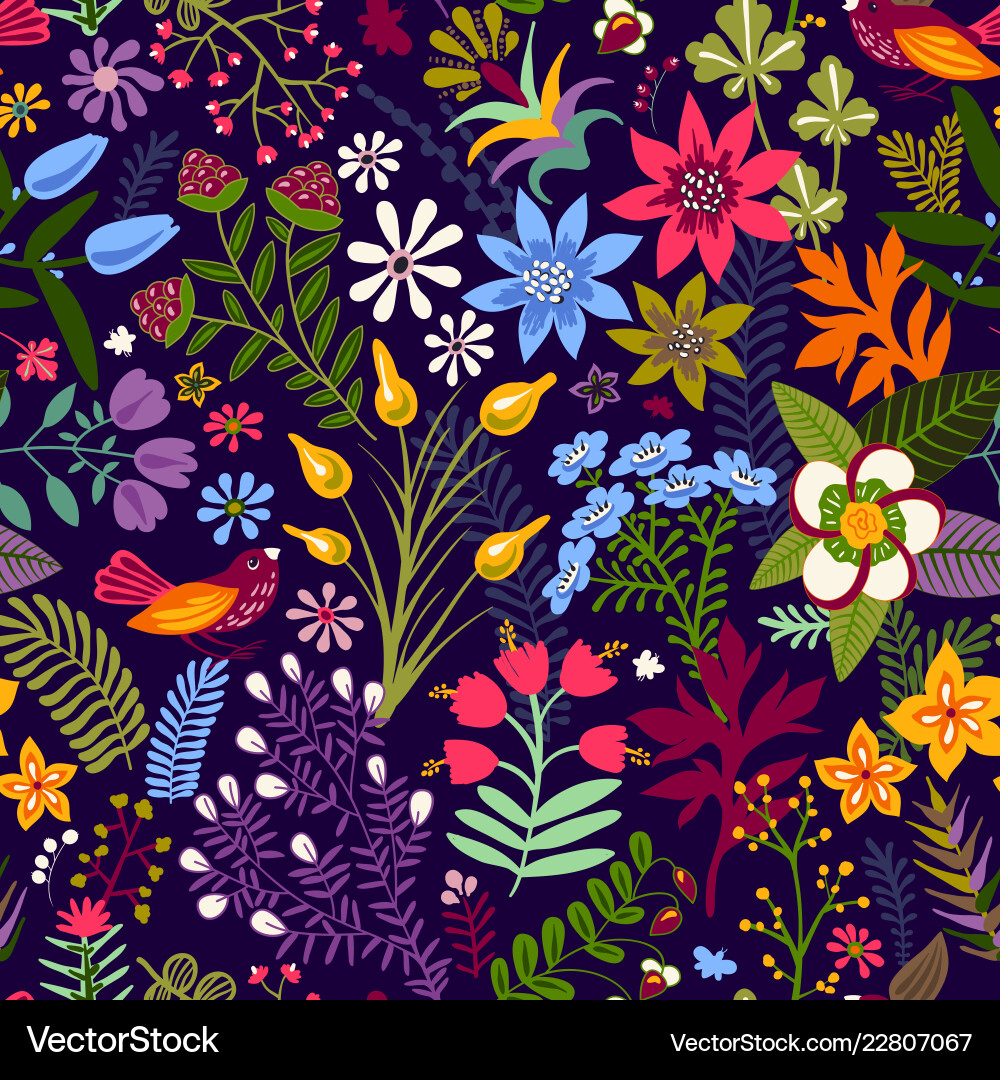Seamless Floral Wallpaper Pattern
