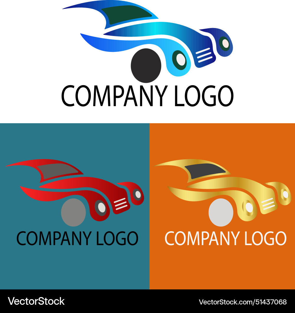 Abstract automobile car logo design for des Vector Image
